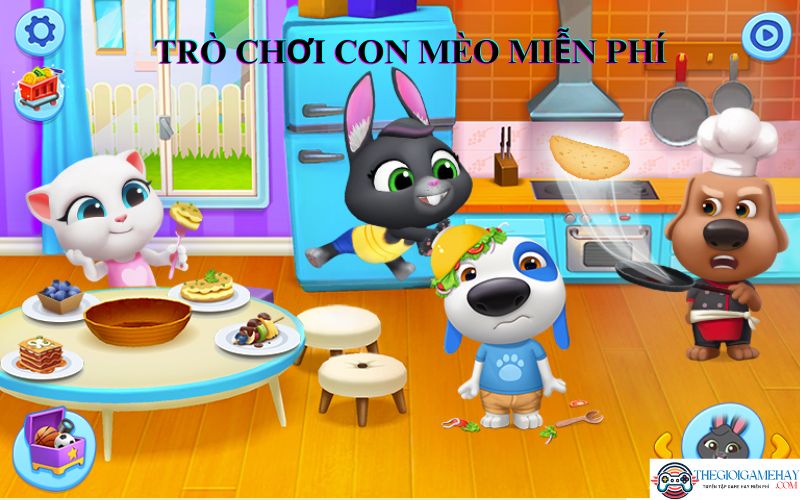 Trò chơi con mèo miễn phí: Bí mật của mèo Tom siêu quậy